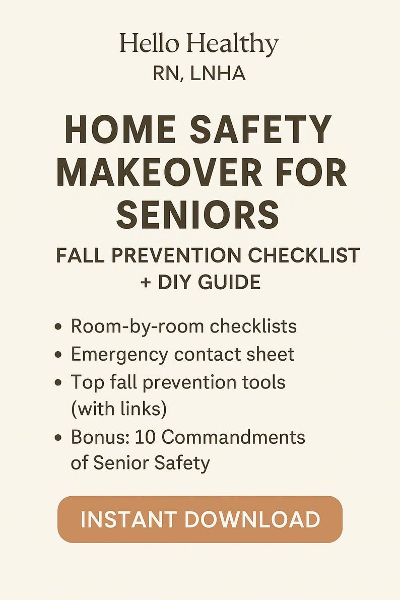 Home Safety Checklist for Seniors | Fall Prevention Guide | Rn-created ...
