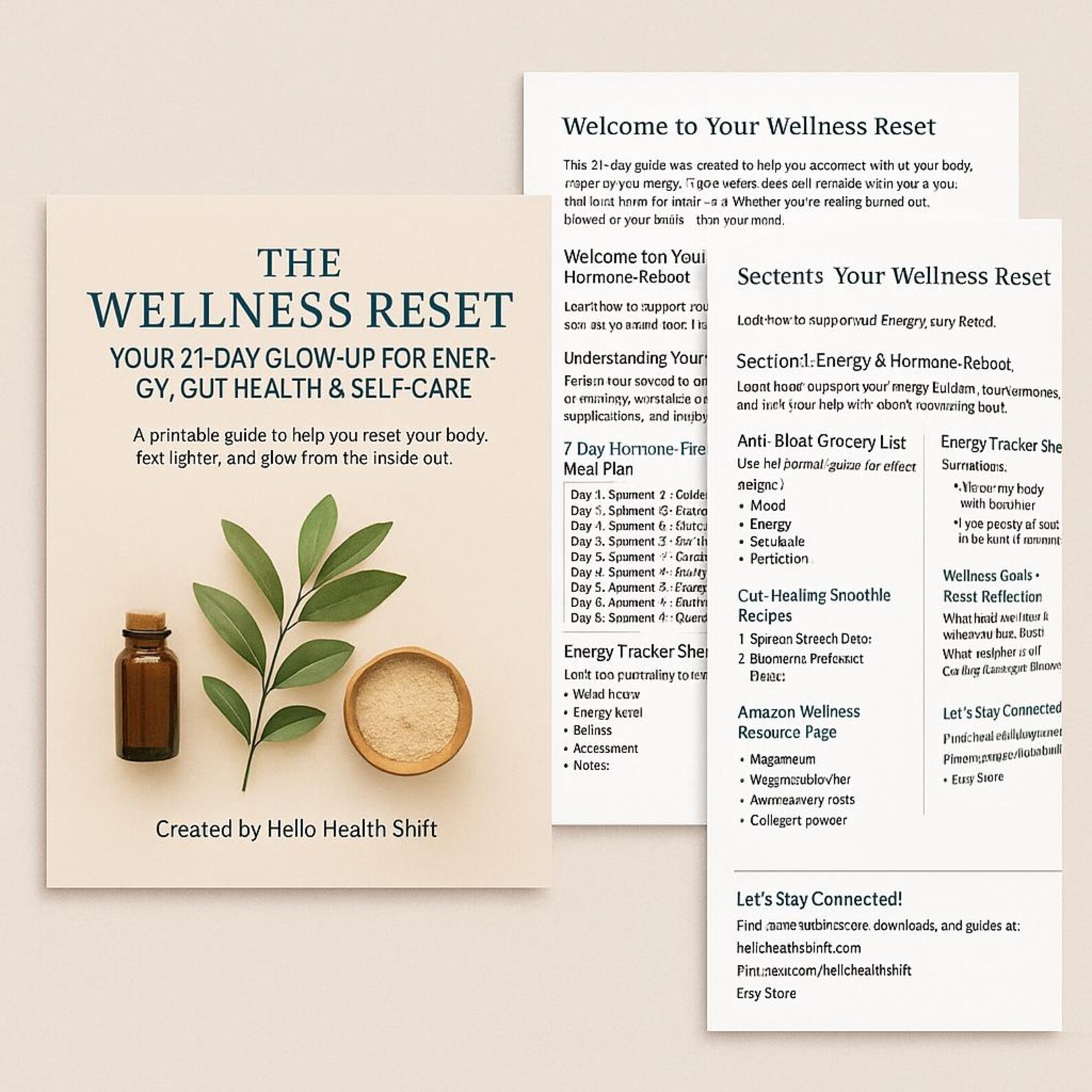 The Wellness Reset | 21-day Glow-up Printable for Gut Health, Energy ...
