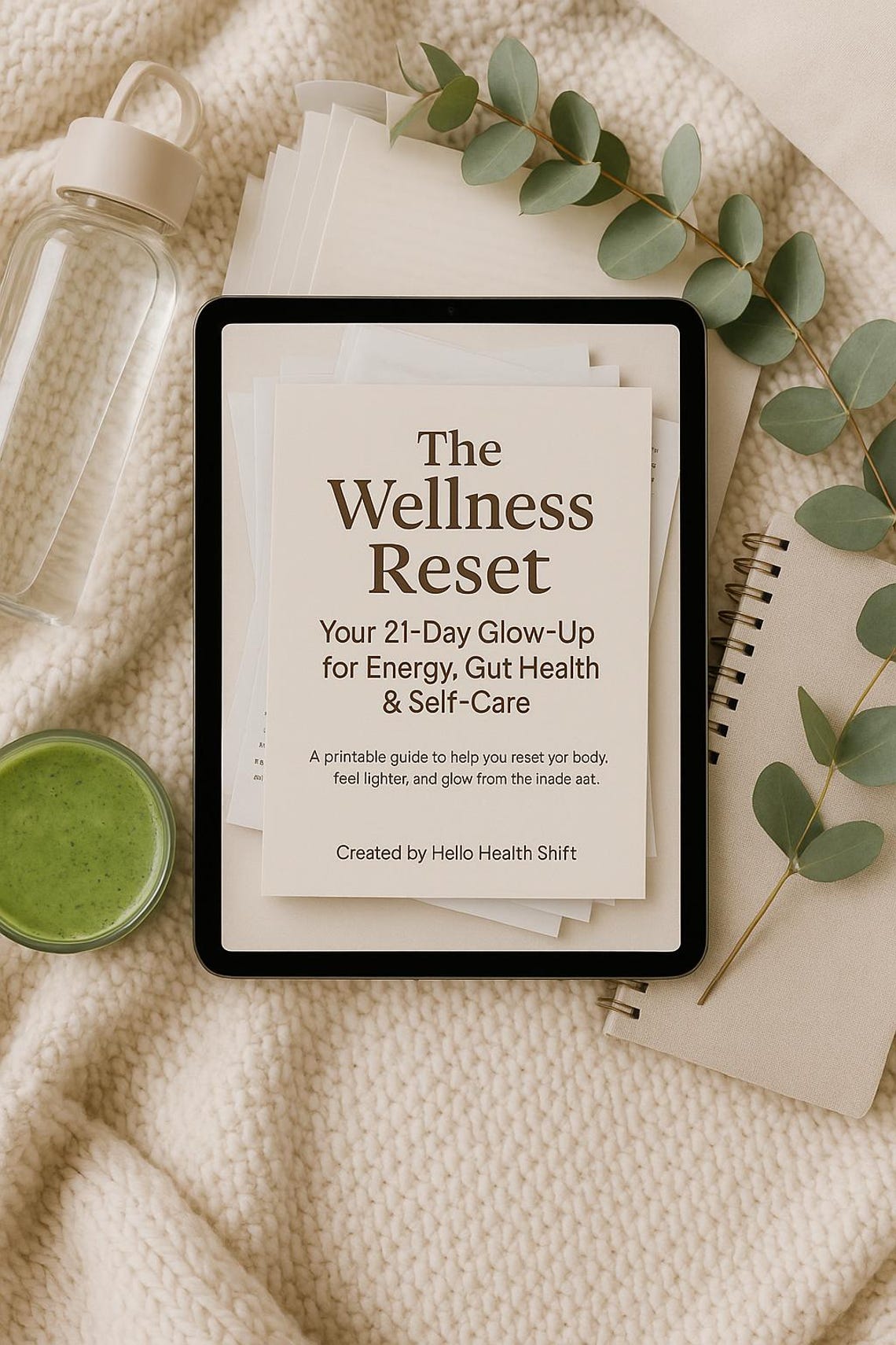 The Wellness Reset | 21-day Glow-up Printable for Gut Health, Energy ...