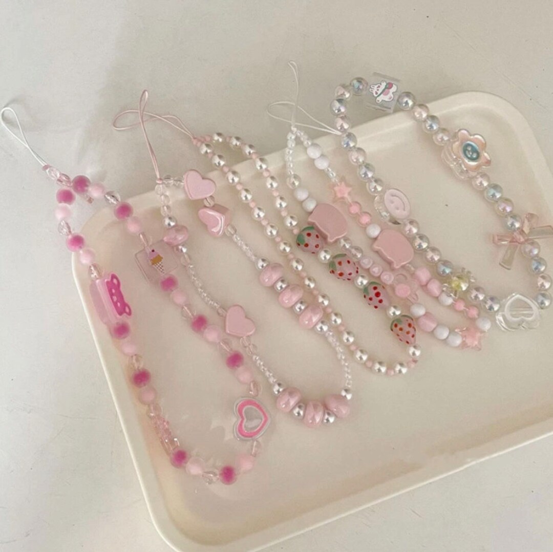 Cute Phone Charms | Beaded Strap - Etsy