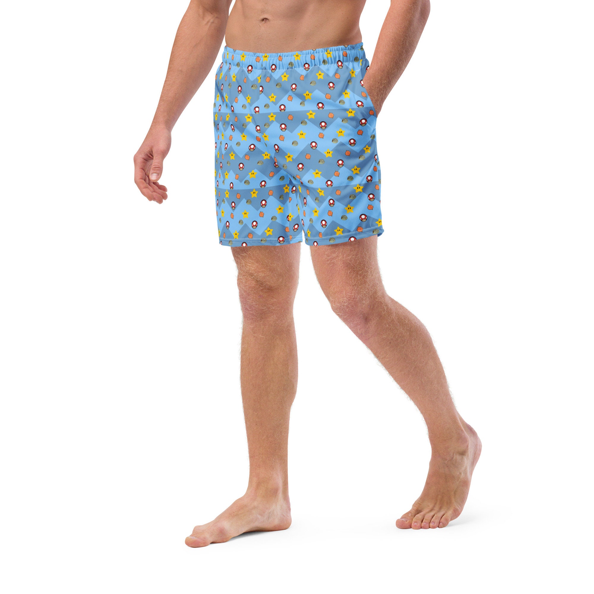 Super Mario Bros NINTENDO Men's Swim Trunks - Etsy