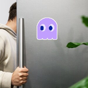 Purple Ghost Pac-man | RETRO | Magnet - Etsy