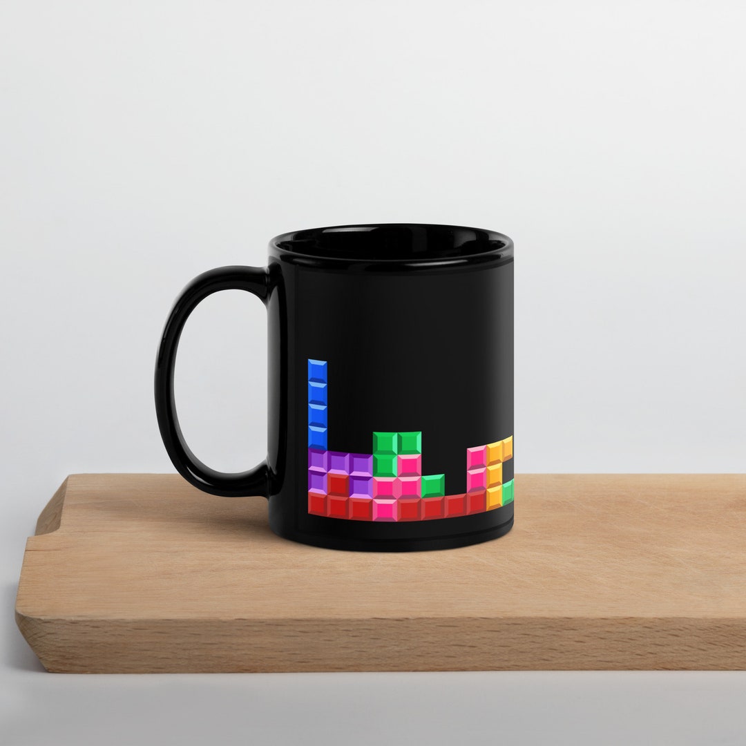 Tetris | RETRO | Black Glossy Mug | Gift for Gamer, Unique Gift, Nerdy ...