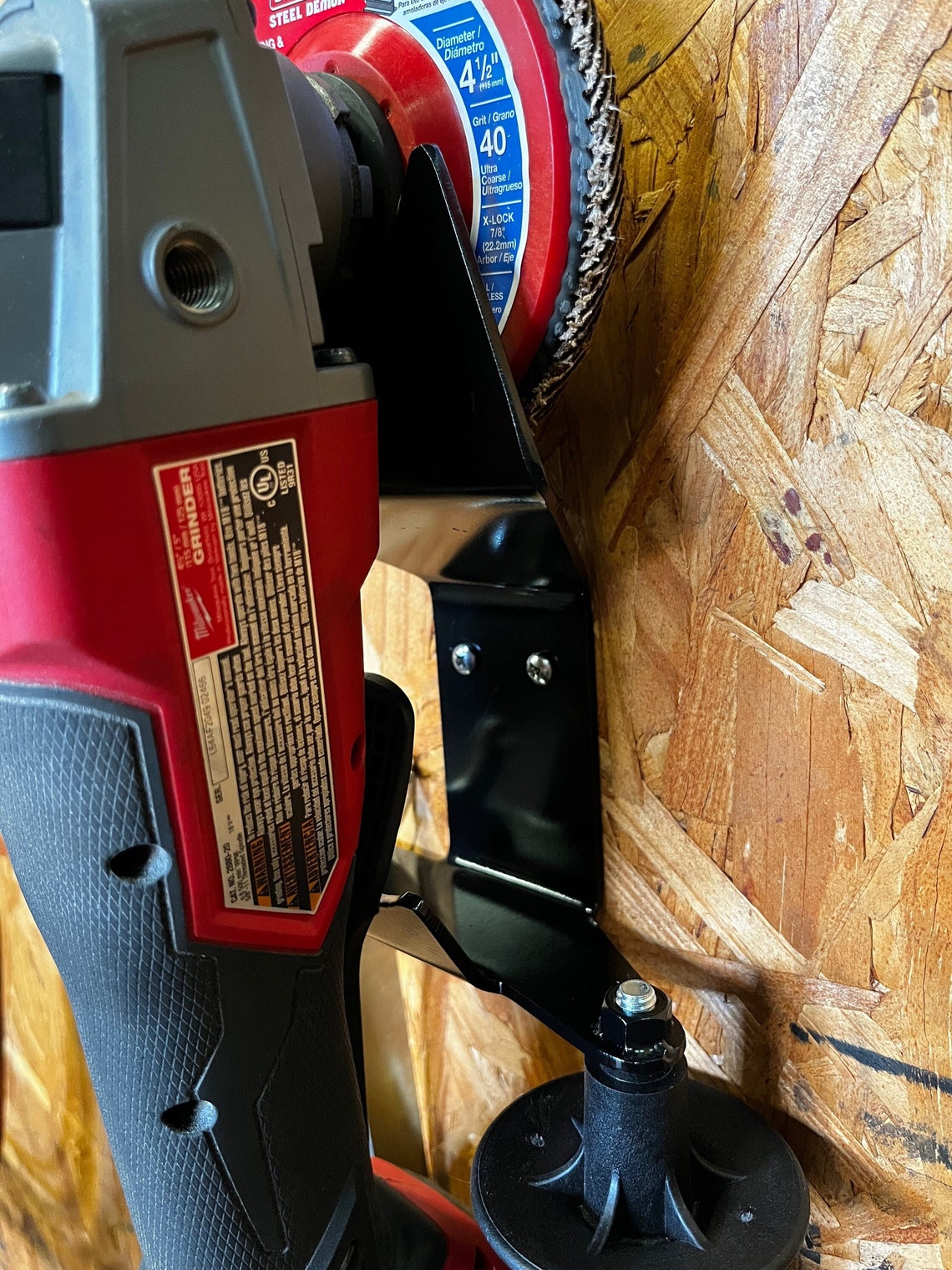 4.5" Angle Grinder Mounting Bracket, Tool Organizer, Heavy Duty, Garage ...
