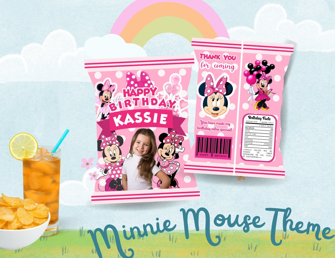 Minnie Mouse Mickey Mouse Chip Bags, Personalized Chipbags, Birthday ...