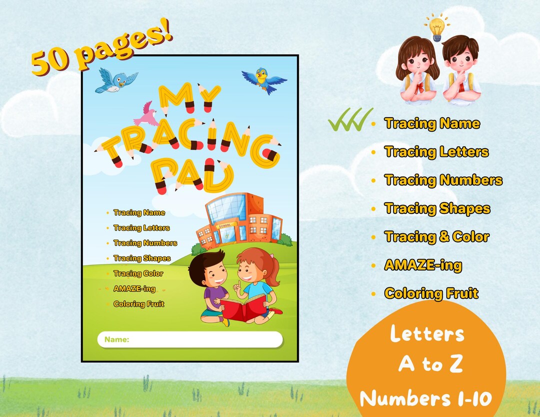 Personalized Name Tracing Worksheet, Preschool Handwriting Practice Pad ...