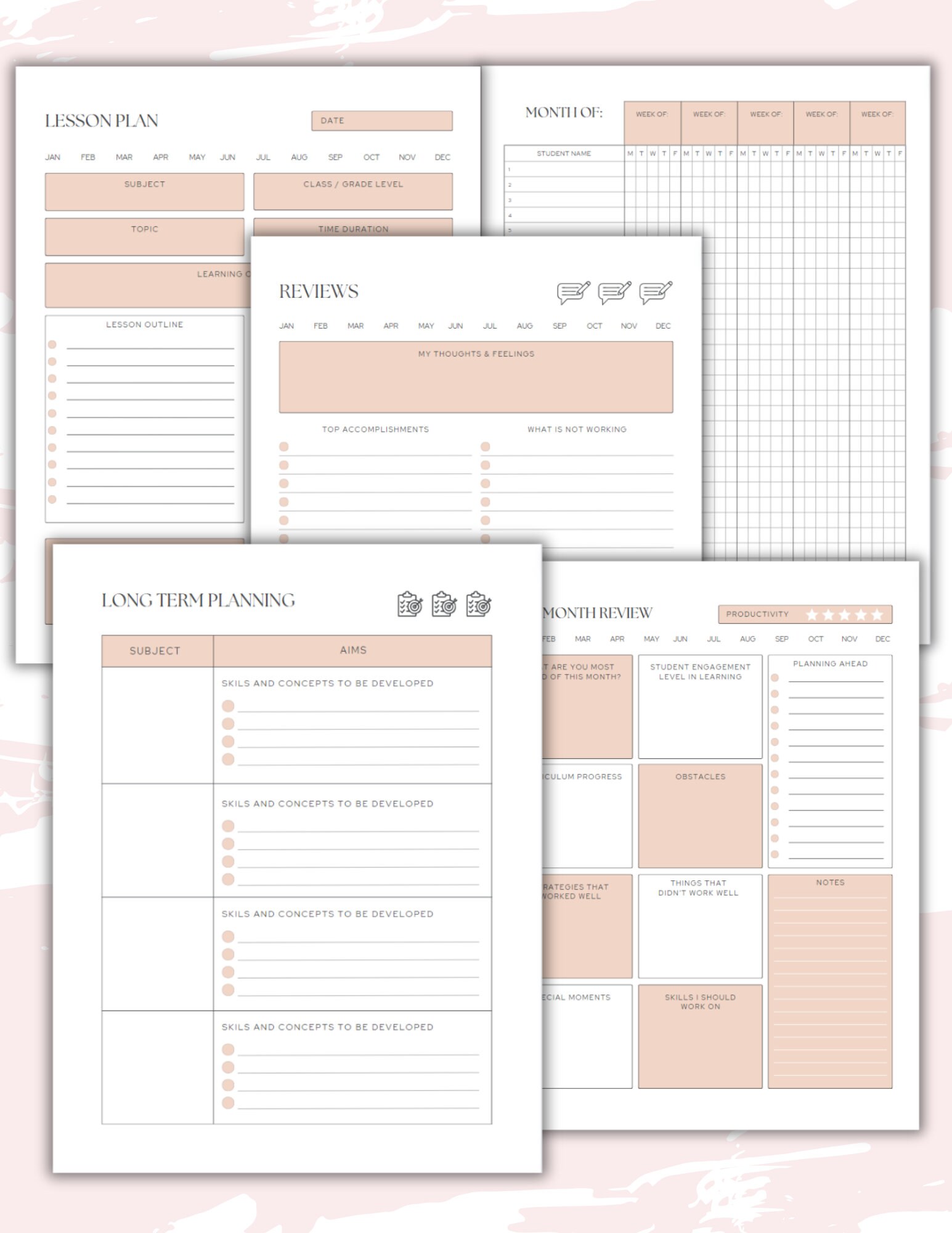 Editable Digital Lesson Plan Template | Teacher Planner Printable ...