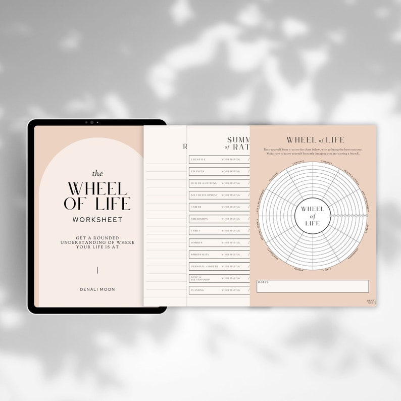 Wheel of Life Printable Worksheet, Pdf, Us Letter, A5, A4 - Etsy