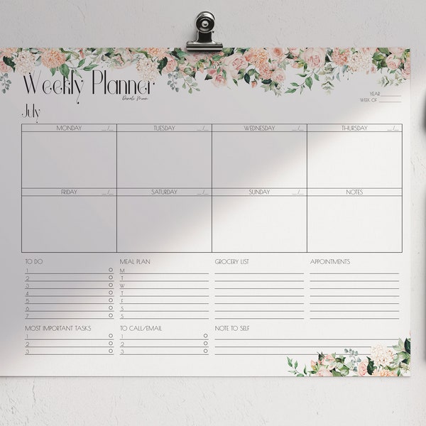Botanical Planner - Etsy