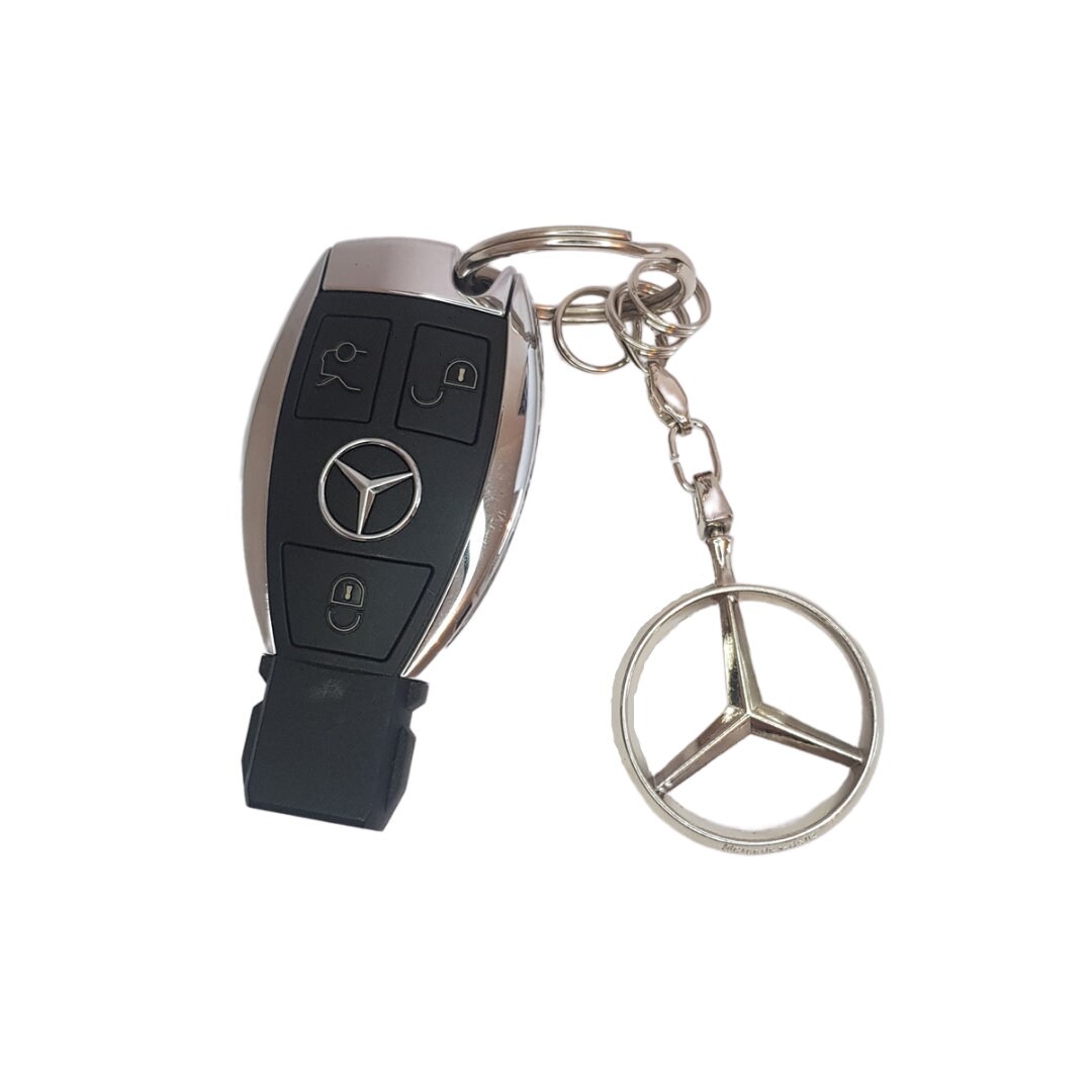 Polished Mercedes Benz Logo Stainless Keyring Keychain Key - Etsy
