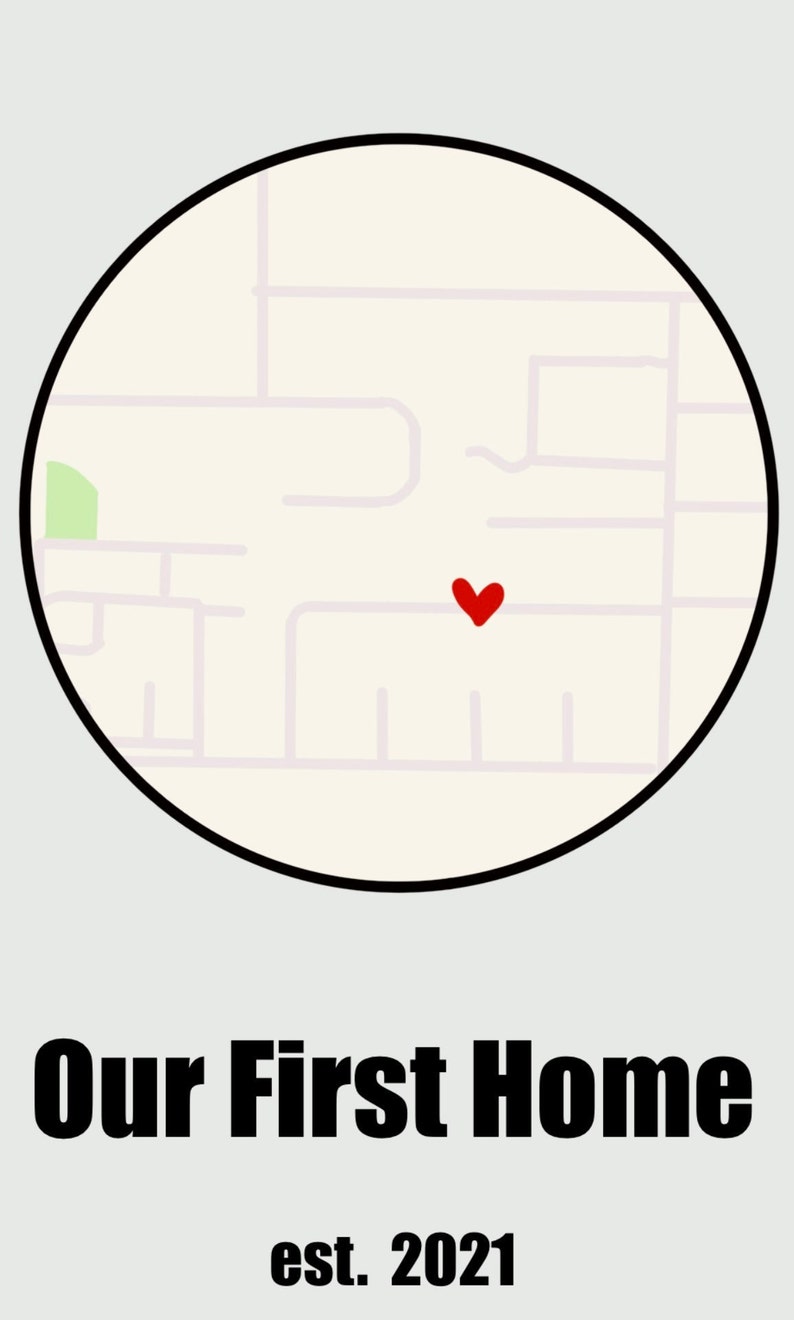 Custom Digital Map | First Date | First Home | Birthplace - Etsy