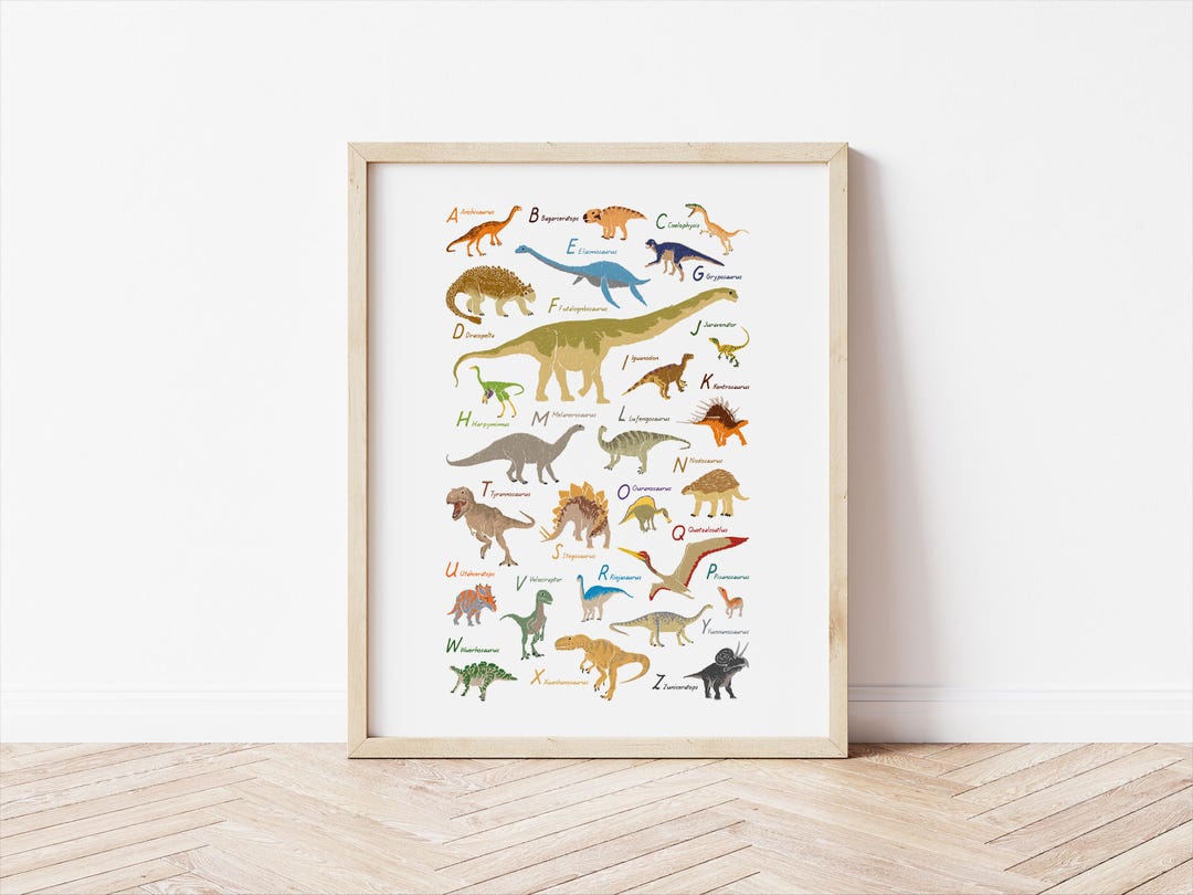 Dinosaurs, Alphabet Poster, Alphabet Poster, Animal Posters - Etsy UK