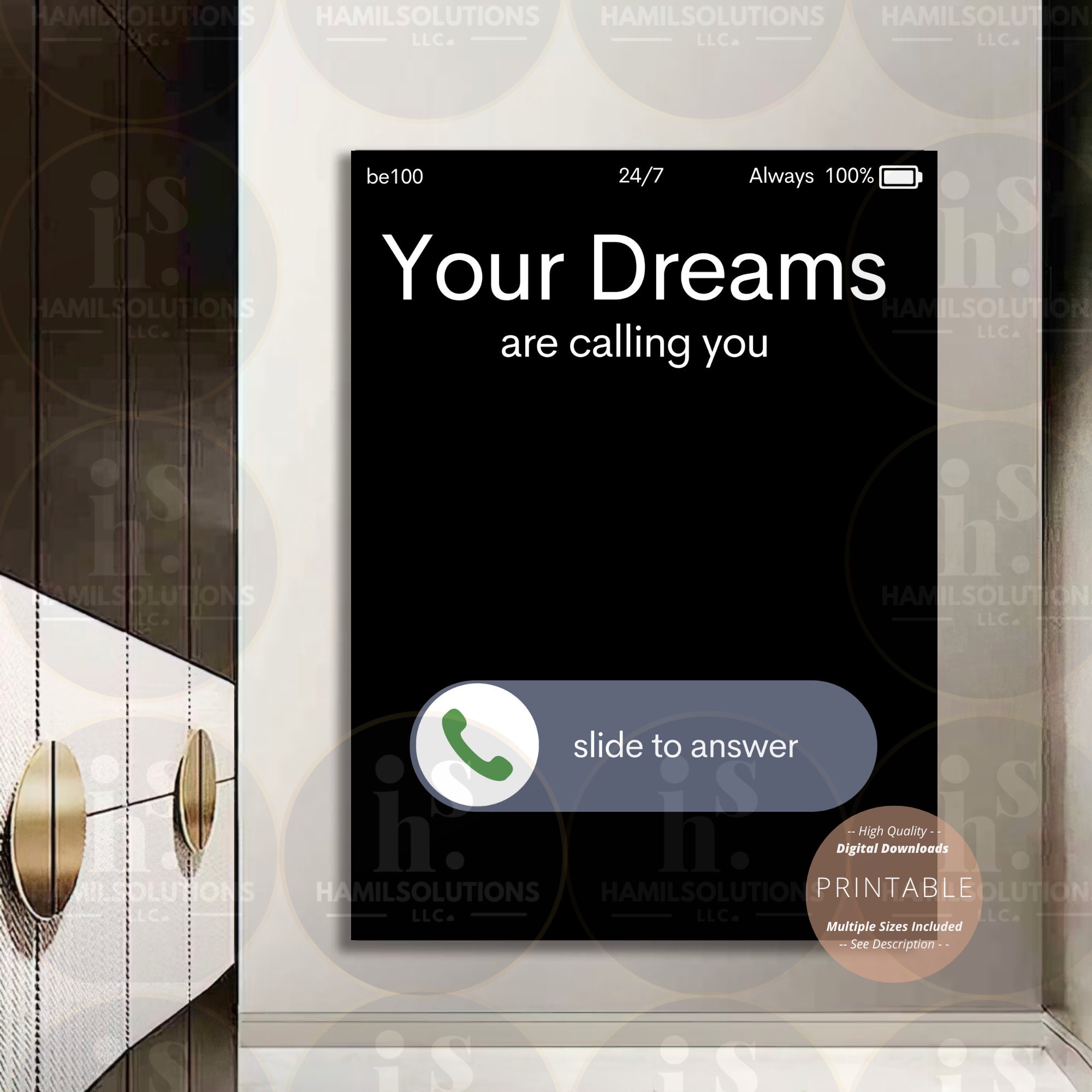 Your Dreams Are Calling You Quote Wall Art / Positive Wall Decor ...