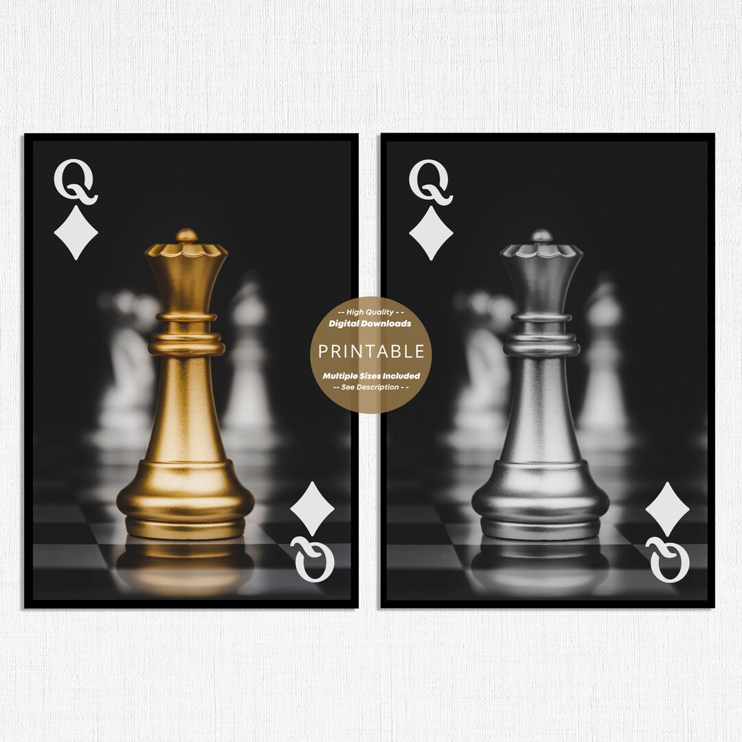 Game of Chess Queen Leadership Wall Art / Large Canvas Print Victory ...
