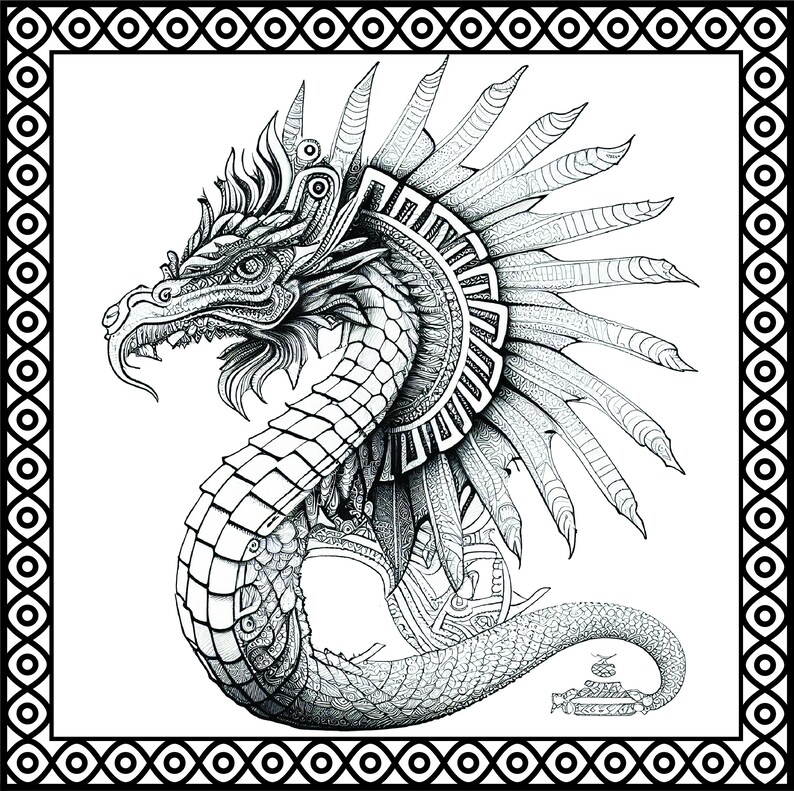 Aztec Mythology Coloring Book: A Journey With Ancient Gods - Etsy
