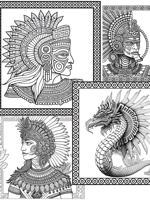 Aztec Gods Coloring Pages