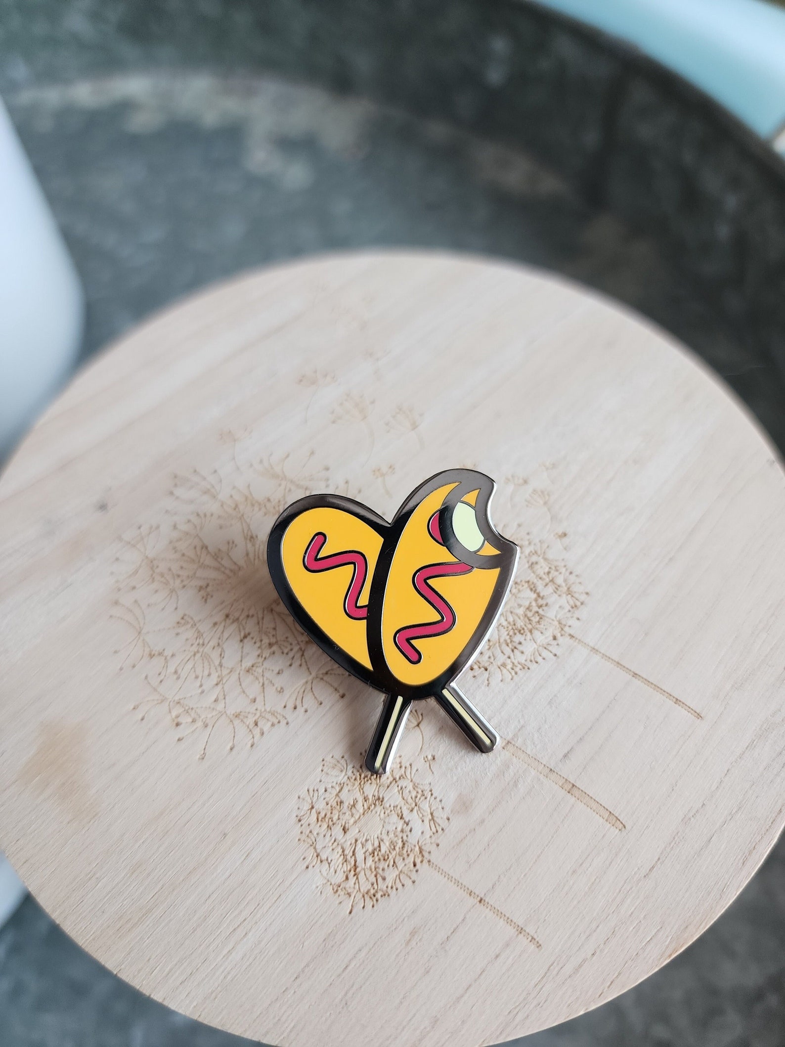 STIX Korean Corndog Pin, Korean Food, Cute Pins, Lapel Pins, Enamel ...