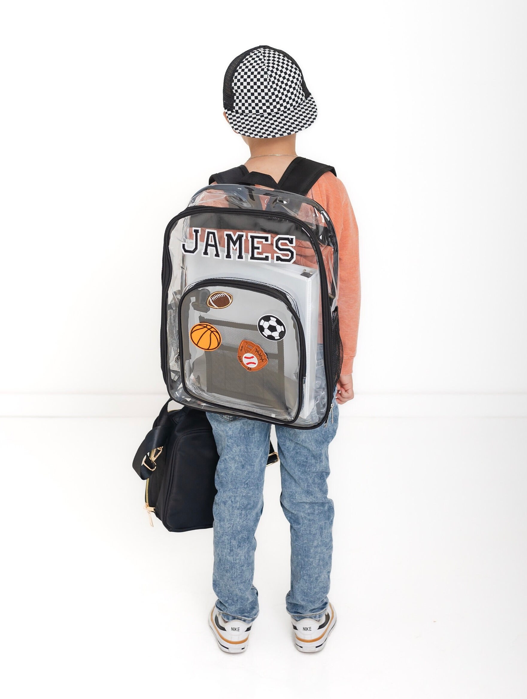 Clear Custom Backpack With Patches Boys: Add a Personal Touch to This ...