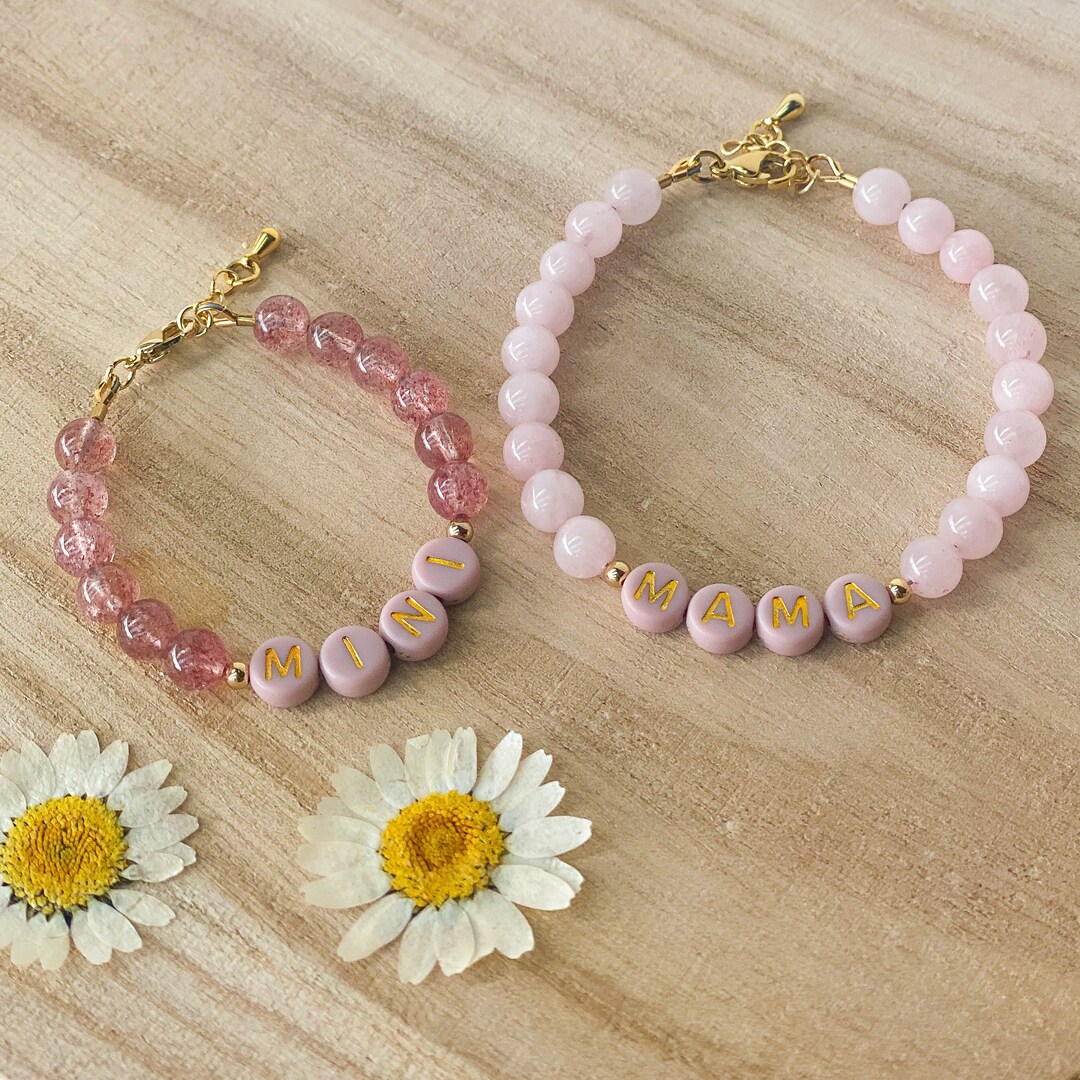 Bracelet maman bracelets assortis maman et moi bijoux maman - Etsy France