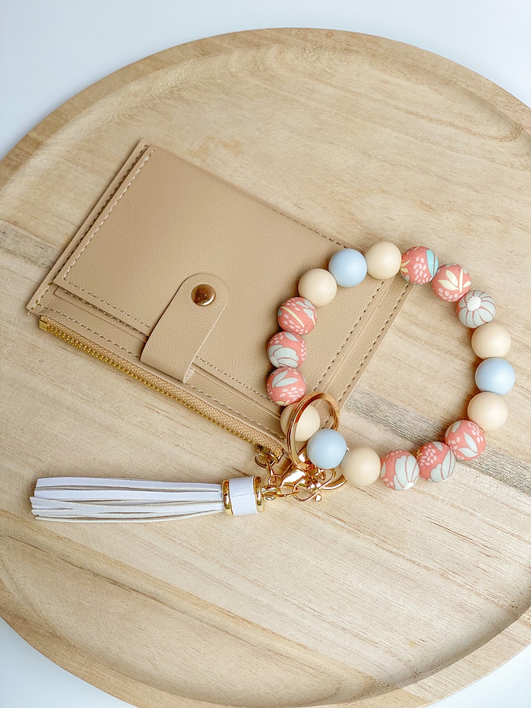 Beaded Keychain, Wristlet Wallet, Wristlet Keychain, Keychain Wristlet ...