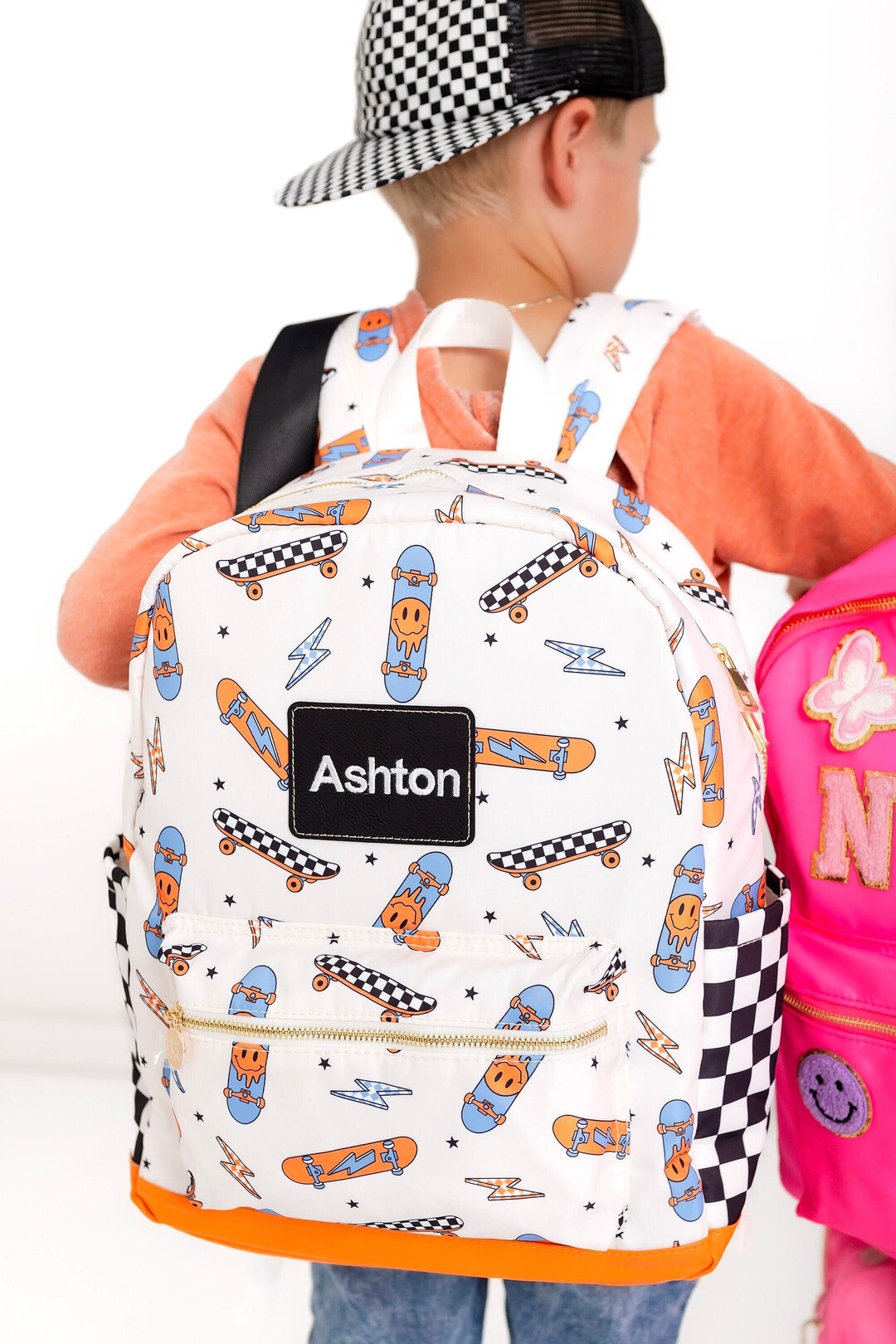 Personalized Boy Nylon Backpack, Back to School School Bag, Kids School ...