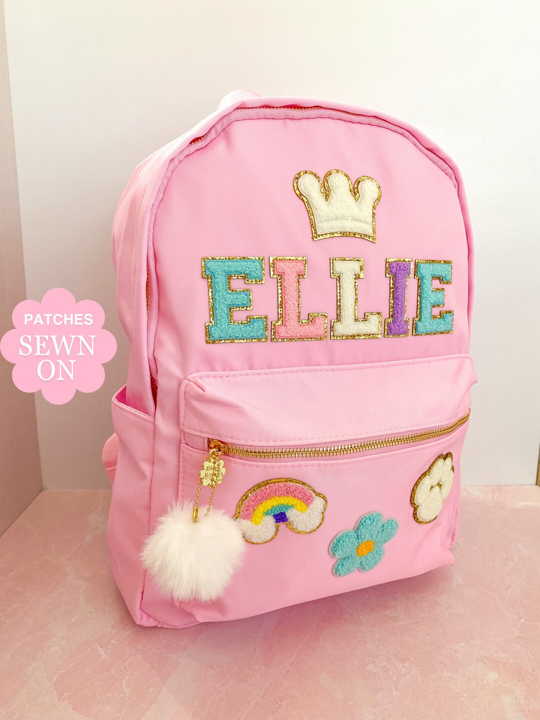 Custom Backpack With Patches, Back to School Girls Gift, Name Backpack ...