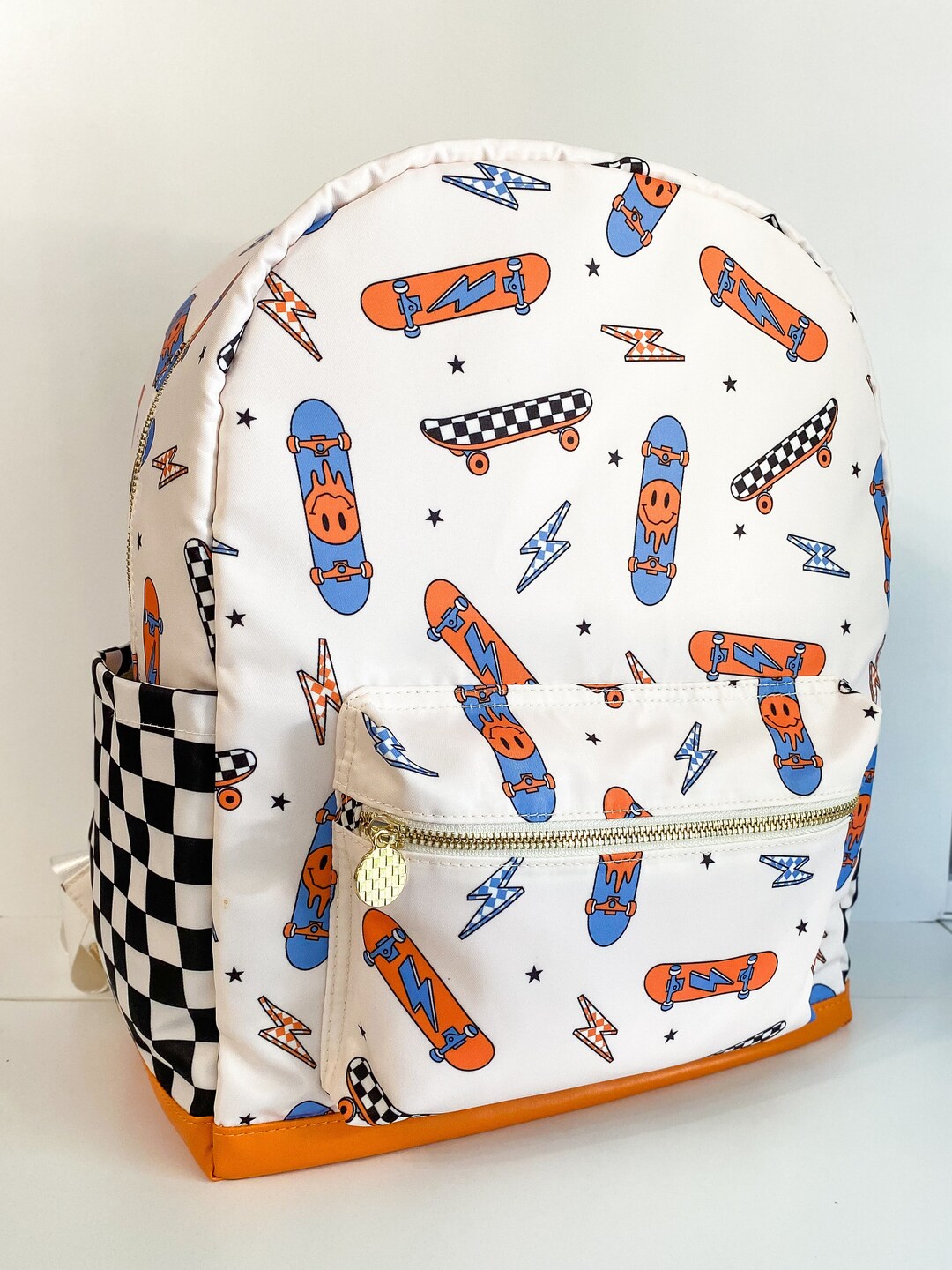 Retro Skateboard Backpack for Boys, Back to School School Bag, Kids ...