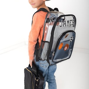 Clear Custom Backpack With Patches Boys: Add a Personal Touch to This ...