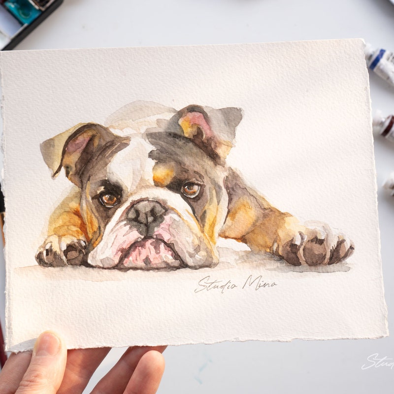 Bulldog Painting - Etsy