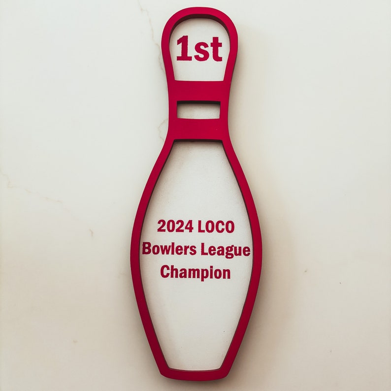 Wood Bowling Pin Awards Laser Cut Custom Gifts for Bowlers, Leagues, or ...