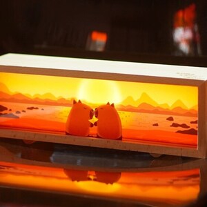 Capybara Cute Night Lamp Customized Capybara Gift Personalized LED Lamp ...