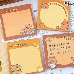 Capybara Sticky Notes Capi Prints Cute Animal Themed Memo Pads Office ...