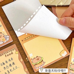 Capybara Sticky Notes Capi Prints Cute Animal Themed Memo Pads Office ...