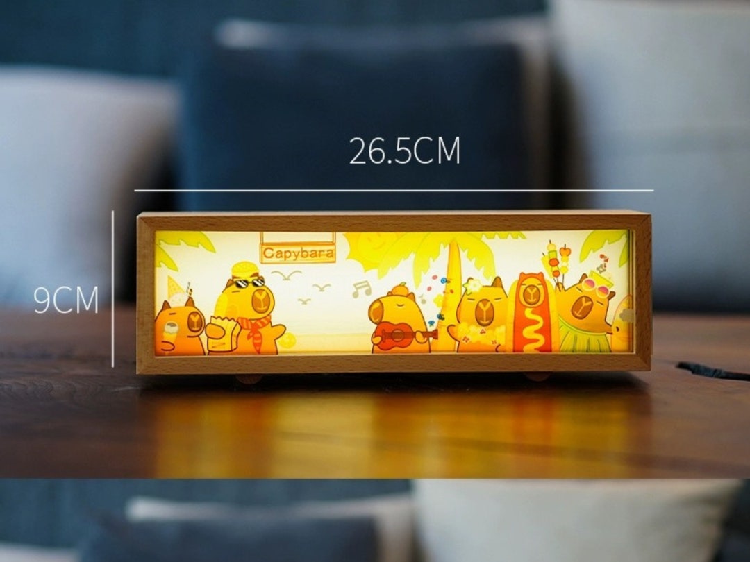 Capybara Cute Night Lamp Customized Capybara Gift Personalized LED Lamp ...