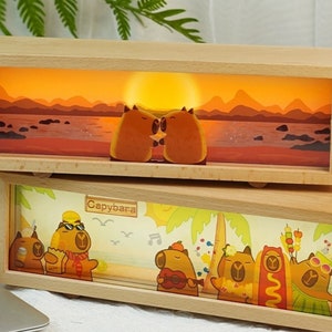 Capybara Cute Night Lamp Customized Capybara Gift Personalized LED Lamp ...
