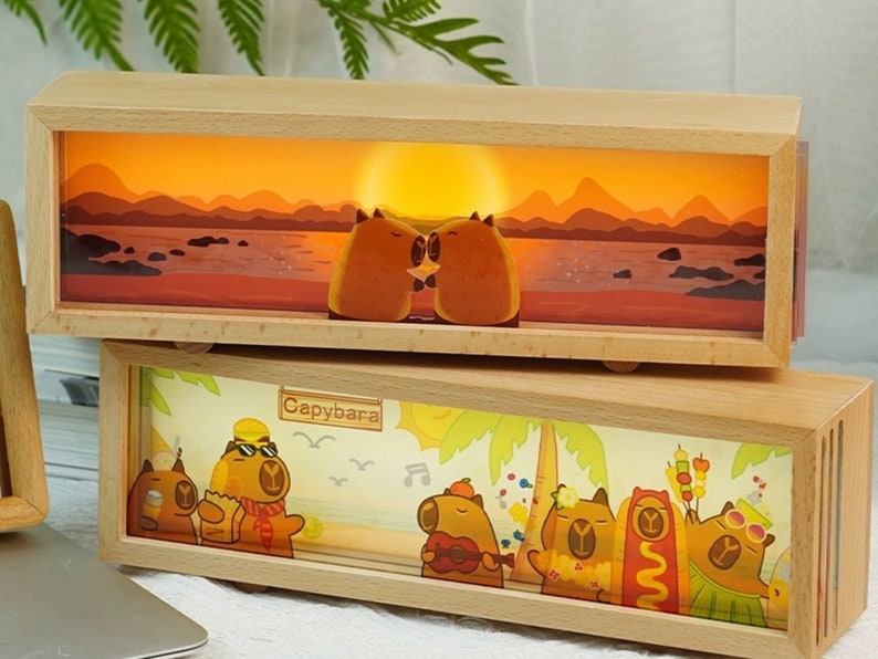 Capybara Cute Night Lamp Customized Capybara Gift Personalized LED Lamp ...