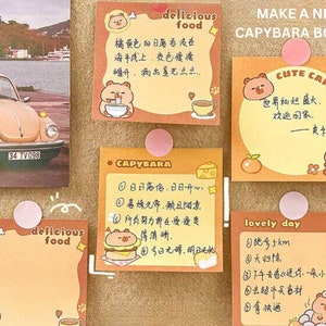 Capybara Sticky Notes Capi Prints Cute Animal Themed Memo Pads Office ...