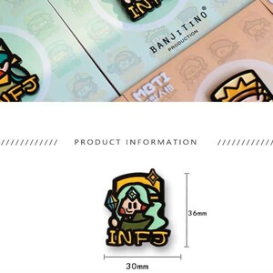 Complete Set of 16 MBTI Personality Type Pins – Collectible Educational ...