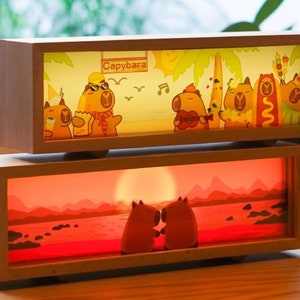 Capybara Cute Night Lamp Customized Capybara Gift Personalized LED Lamp ...