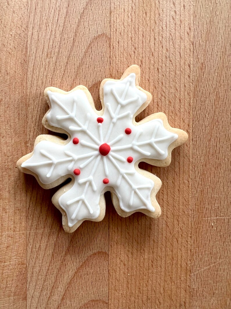 Hand Decorated Snowflake Cookies: Christmas Royal Icing Winter Gift - Etsy