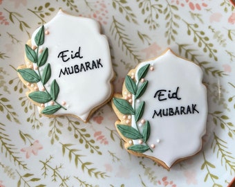 Happy Eid Sugar Cookies With Royal Icing.personalized Eid Gift Box Idea ...