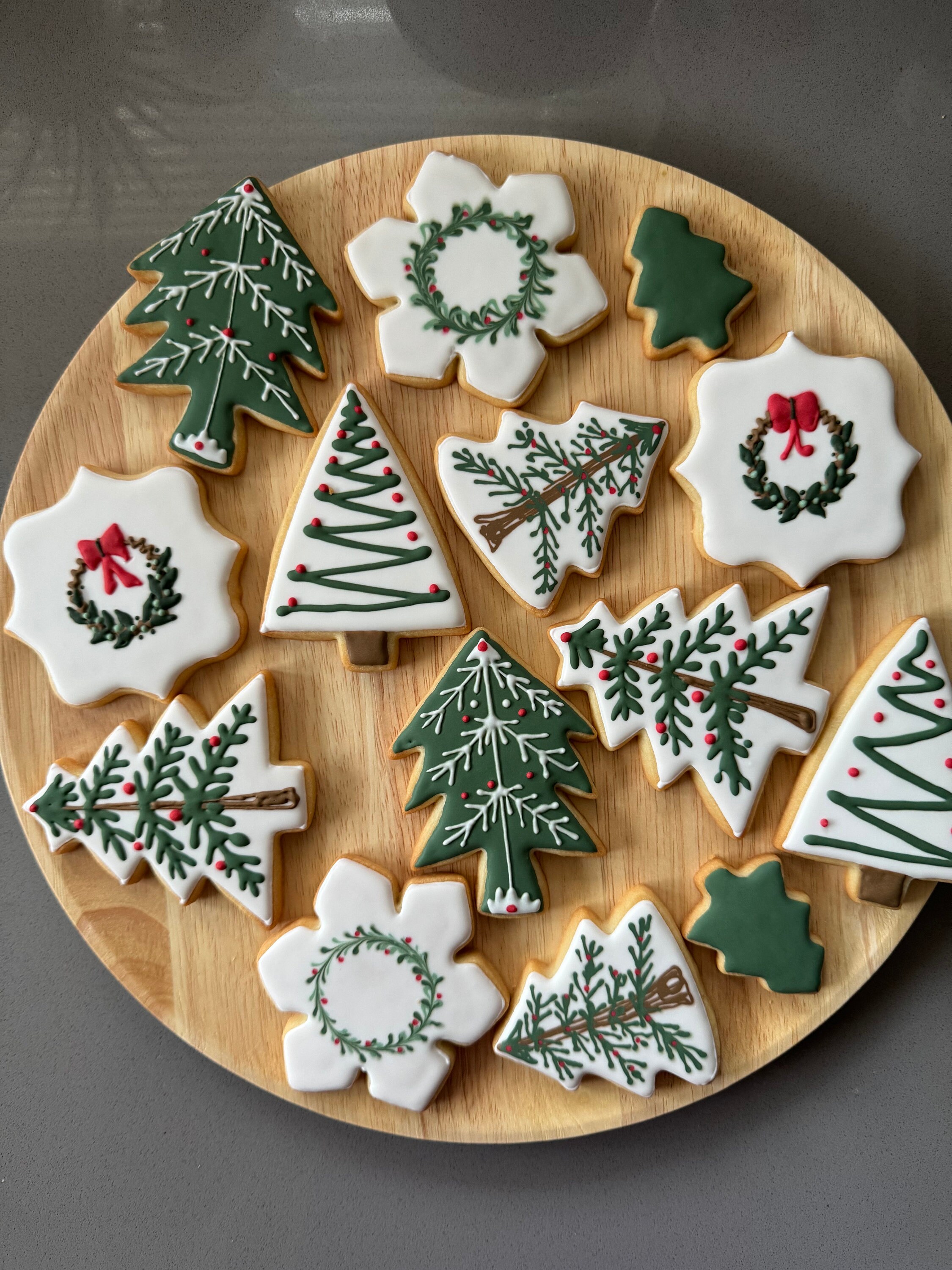 Christmas Sugar Cookies With Royal Icing Fresh Baked And Hand