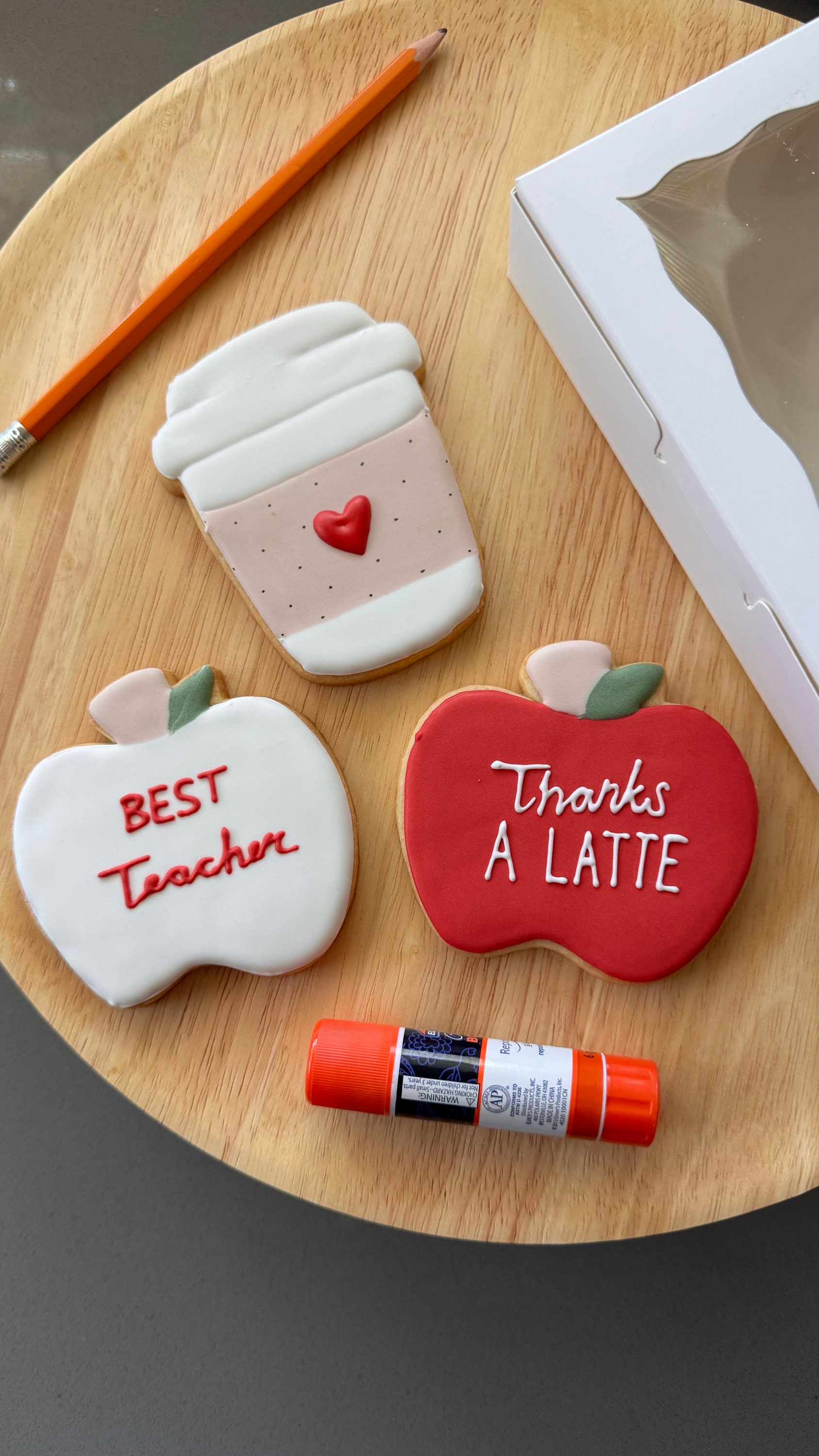 Best Teacher Appreciation Sugar Cookie Gift! Coffee Cup/apple - Hand ...