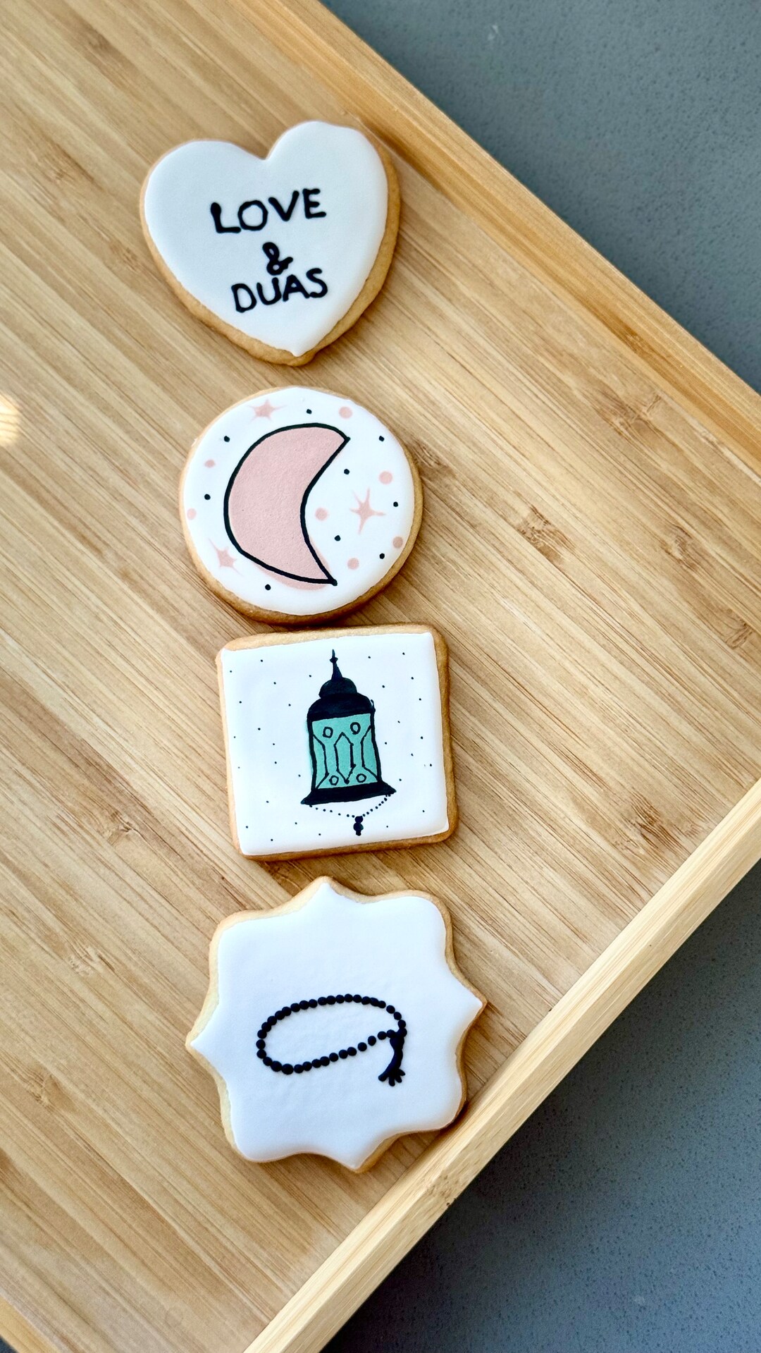 Ramadan Sugar Cookies With Royal Icing.handmade 4 Mini Shaped Cookies ...