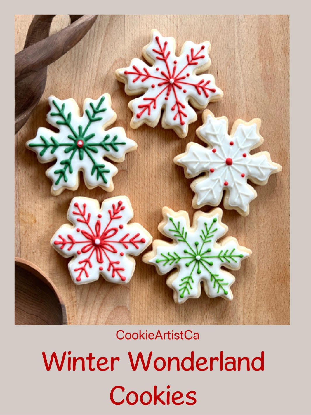 Christmas Snowflake Cookies With Royal Icing, Fresh Baked and Hand ...