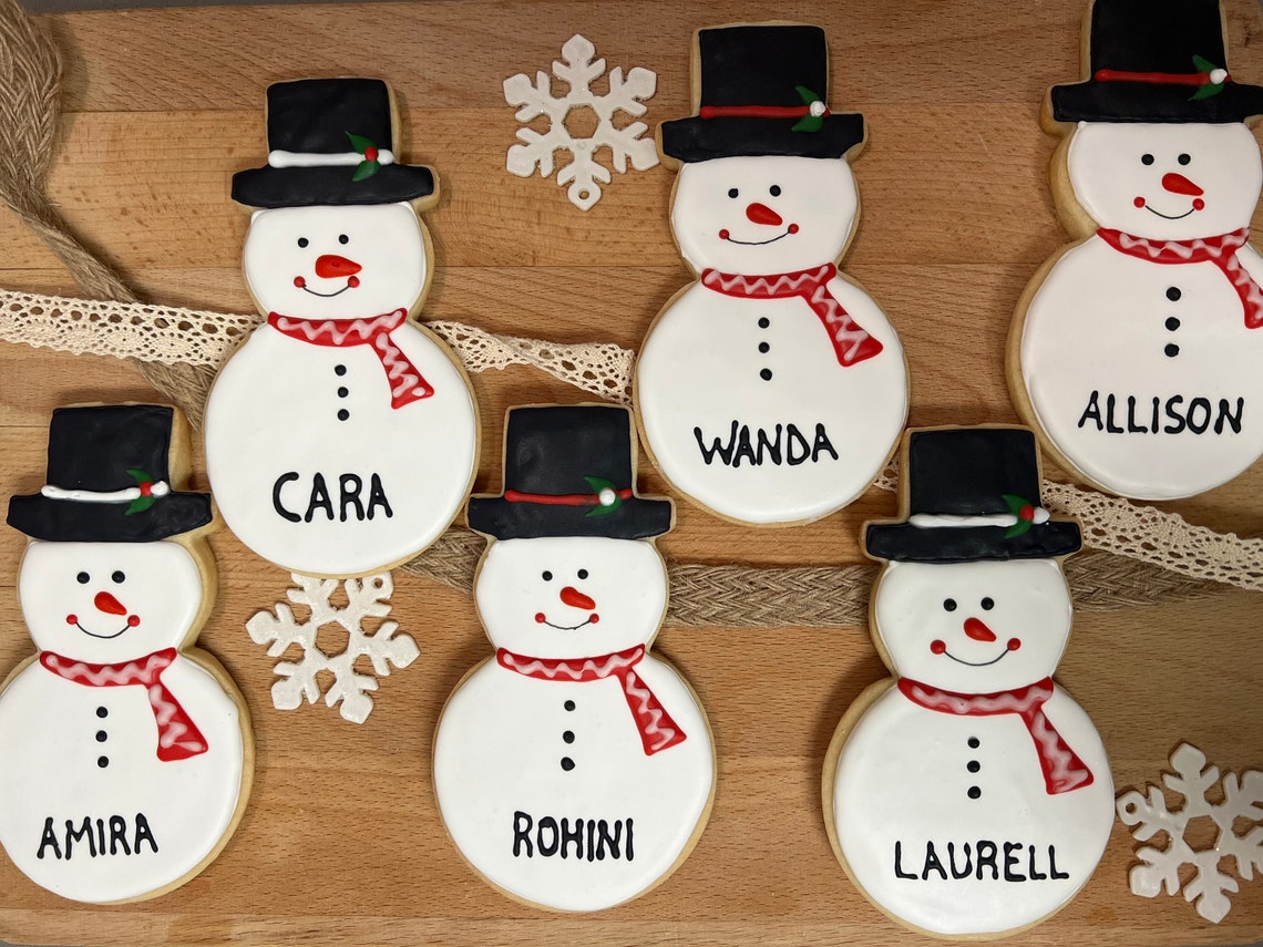 Christmas Personalized Large Cookies With Royal Icing, Fresh Baked and ...