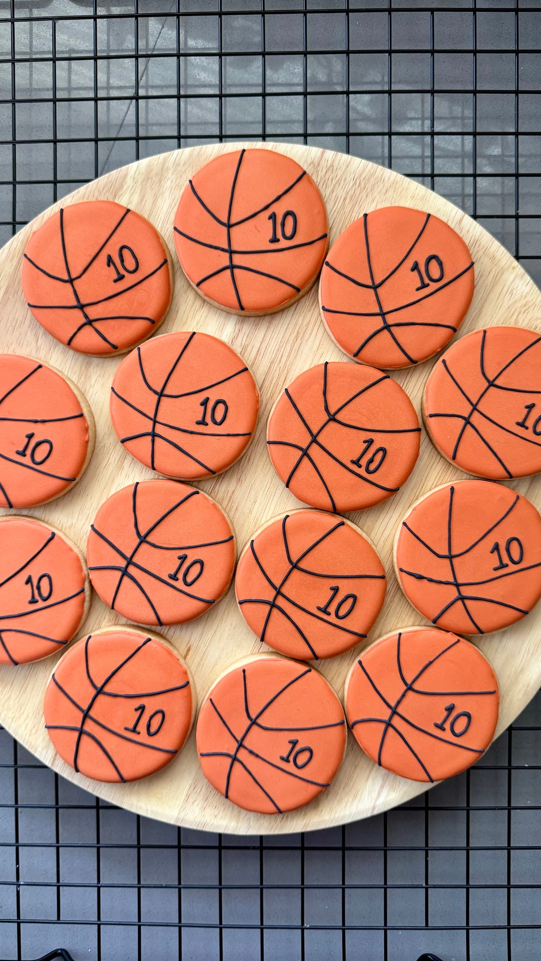 Birthday Basketball Cookies! Hand Made Decorated Sugar Cookies With ...