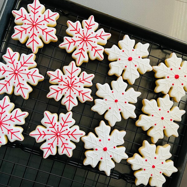 Snowflake Cookies - Etsy