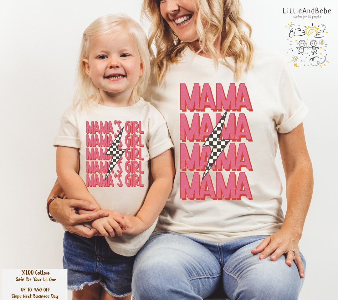 Rocker Mommy and Me Shirts, Mama's Girl Shirts, Retro Mom and Daughter ...