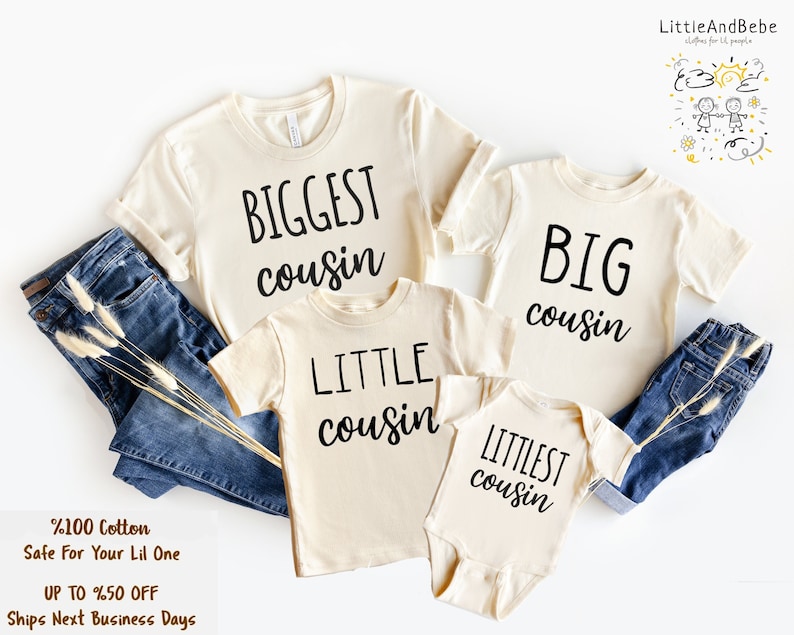 Big Cousin Little Cousin Shirts Retro Matching Cousin Crew - Etsy